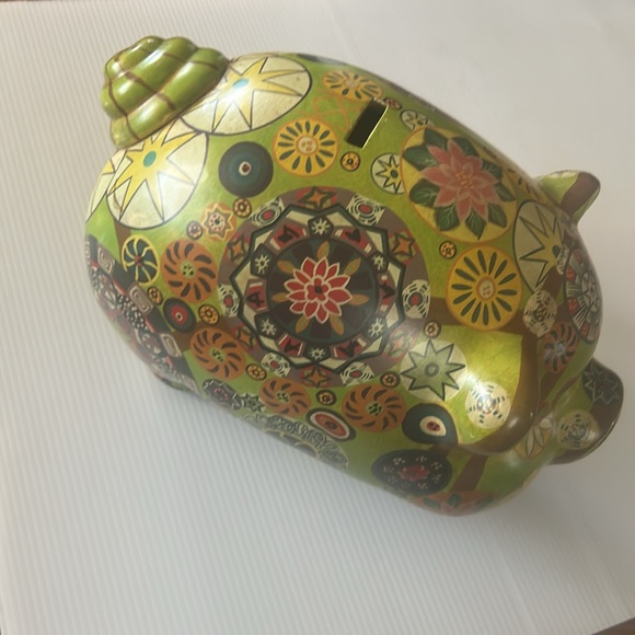 Vintage | Other | Vintage Bohemian Psychedelic Pottery Piggy Bank ...